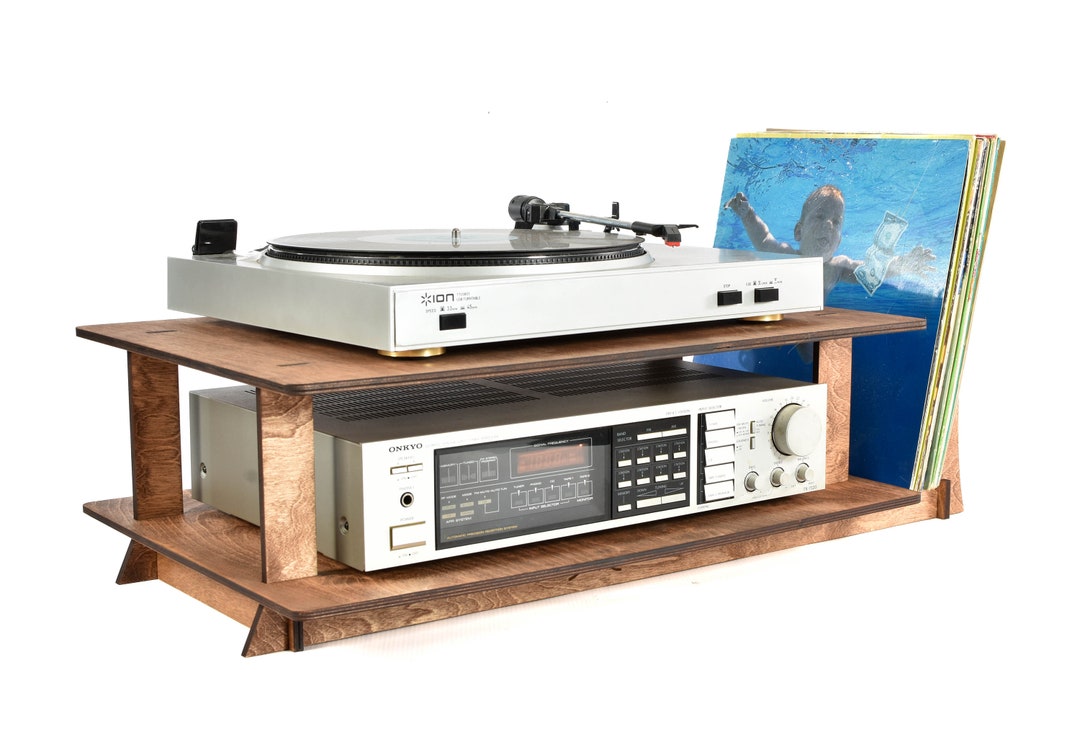 Turntable Stand Vinyl Record Holder Amplifier Amp Table Desk Record ...