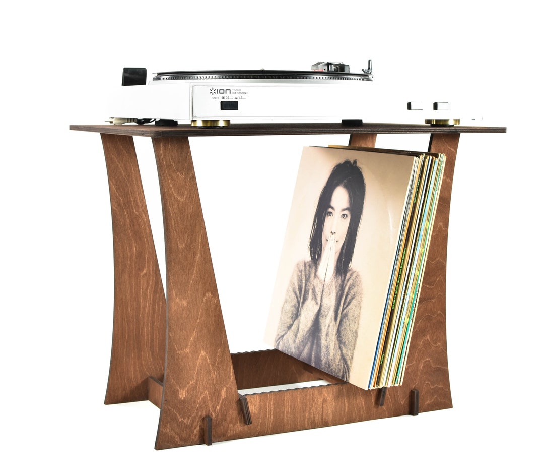 Vinyl Record Holder Turntable Stand Gramophone Stand Table Desk Record ...