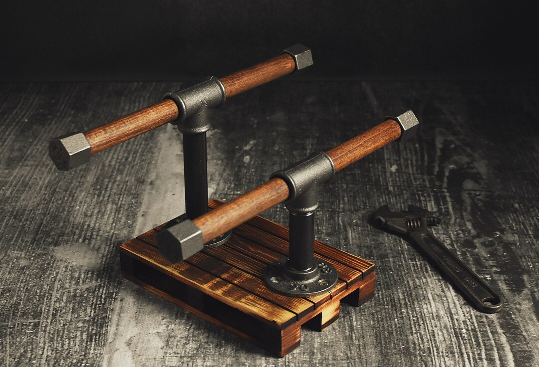 Industrial Pipe Watch Stand Rack Bracelet Palette Base,wooden Holder ...