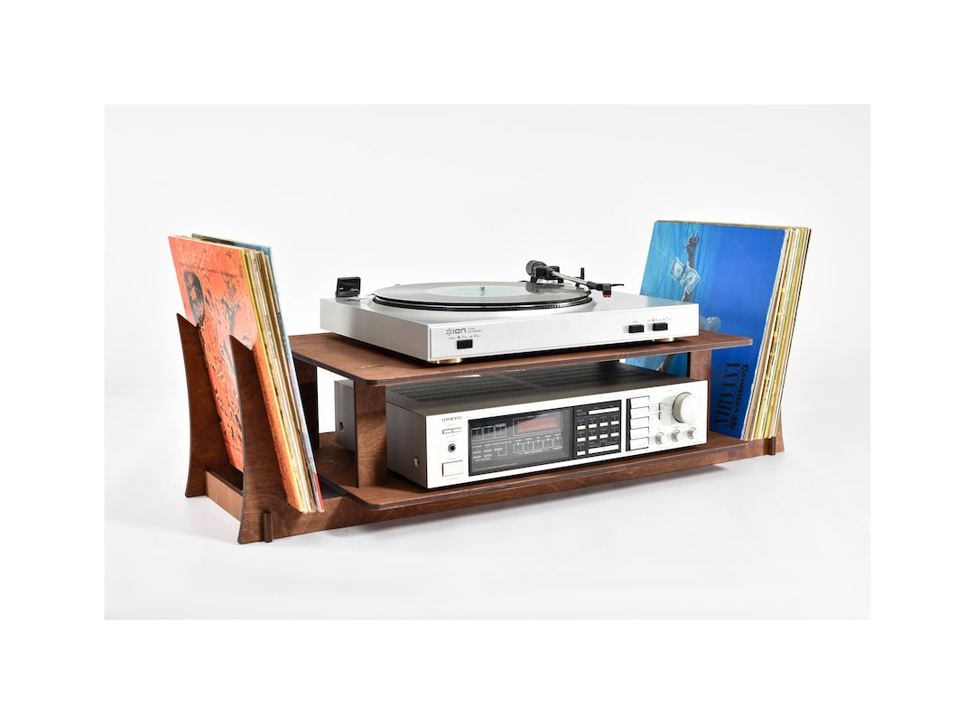 Turntable Stand Vinyl Record Holder Amplifier Amp Table Desk Record ...