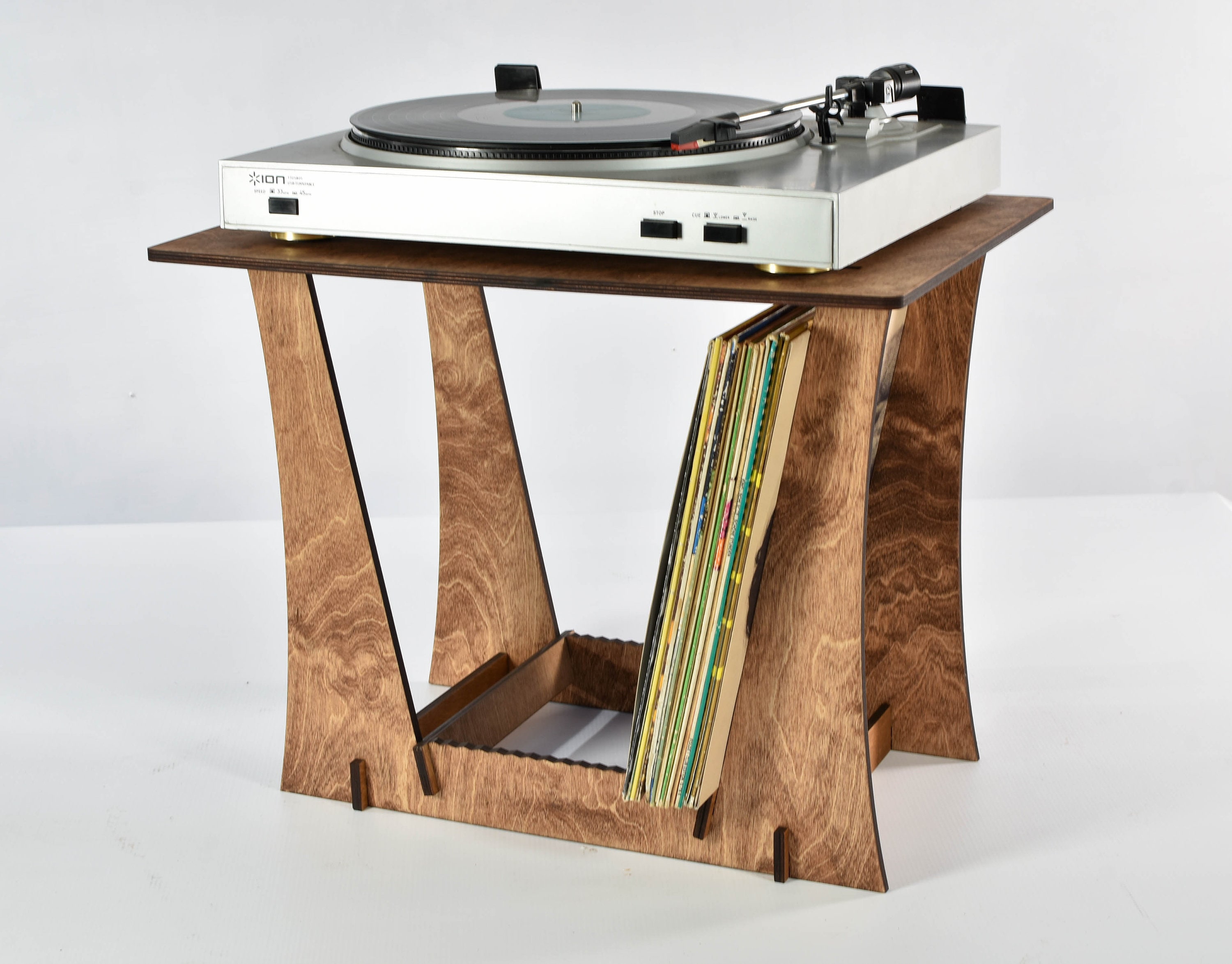 Vinyl Record Holder Turntable Stand Gramophone Stand Table Desk Record ...