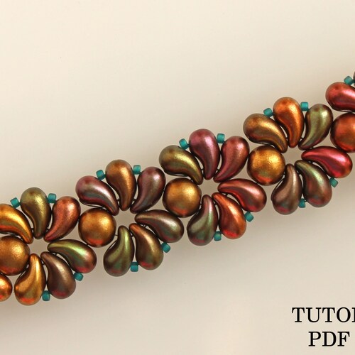 Bracelet Tutorial Duo Bead Pattern Simple Beaded Bracelet - Etsy