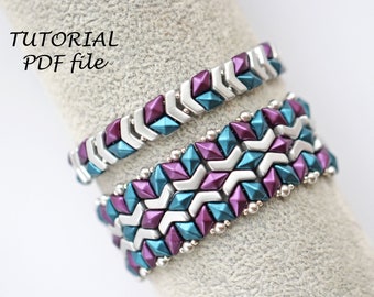 Simple Bead Pattern Beginner Bracelet Tutorial Easy Beading | Etsy