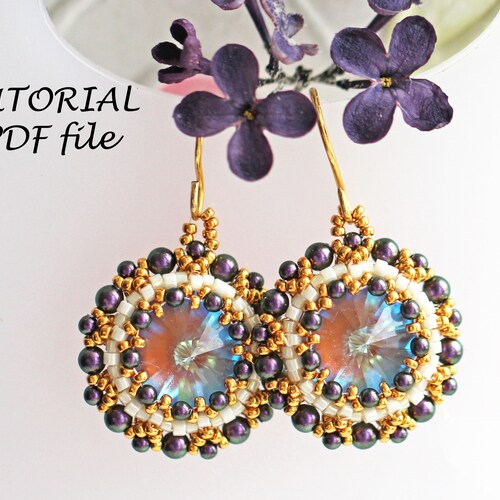 Beaded Earring Tutorial Earrings Tutorial Beading Pattern - Etsy