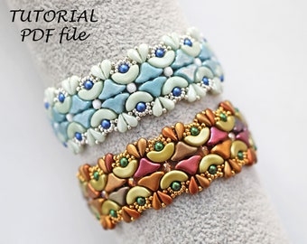 Beading Tutorial Beaded Bracelet Pattern Arcos Rosetta Bead - Etsy