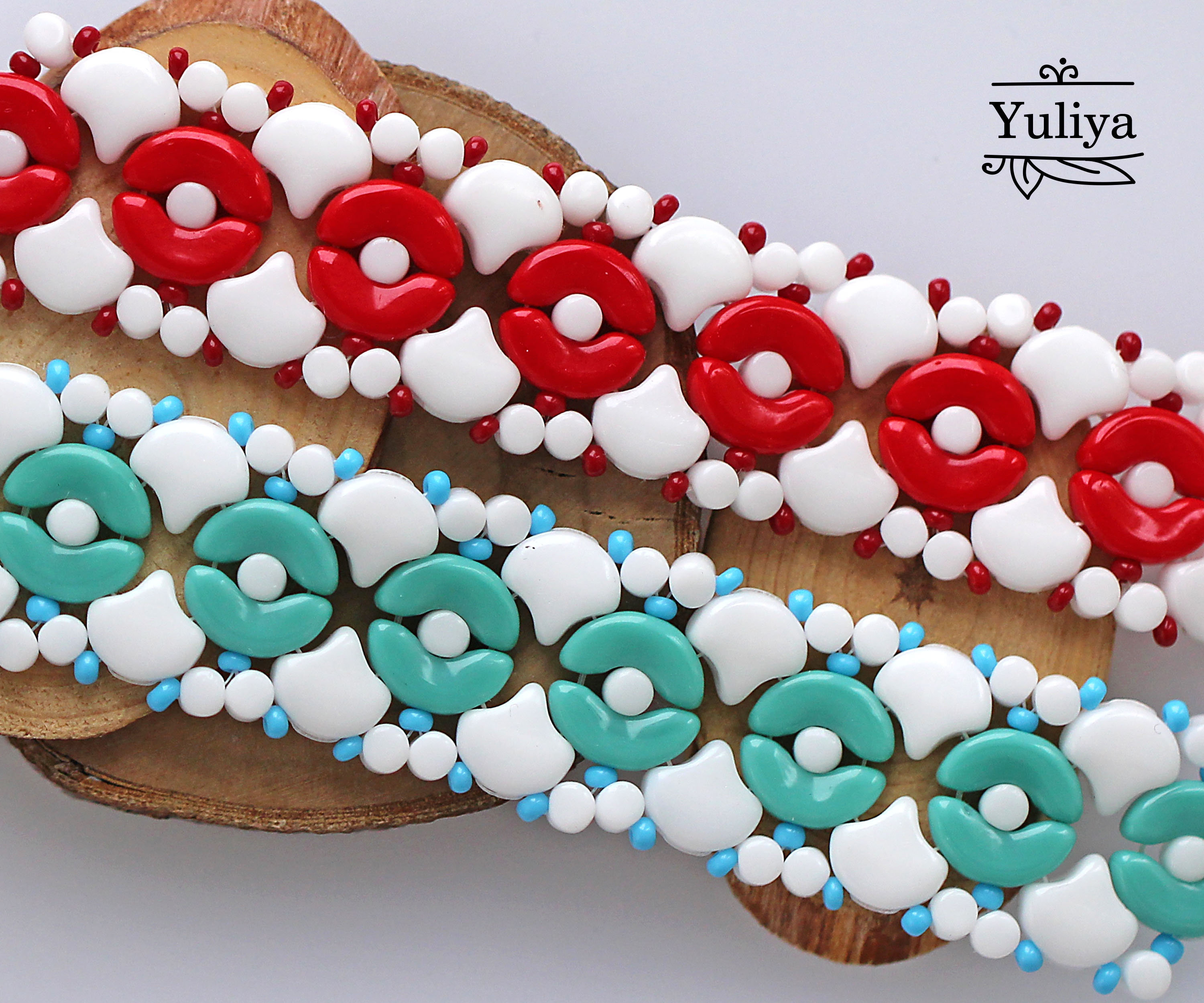 Beaded Bracelet Tutorial Pattern With Puca Beads Ginko Arcos Minos ...