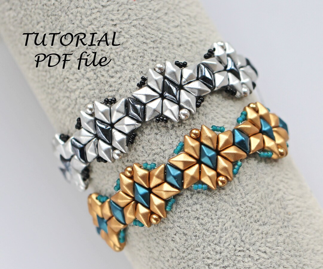 Beaded Bracelet Tutorial Diamonduo Gemduo Bead Pattern - Etsy