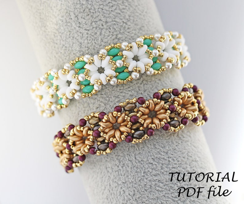 Beaded Bracelet Tutorial Superduo Bead Pattern Bracelet | Etsy