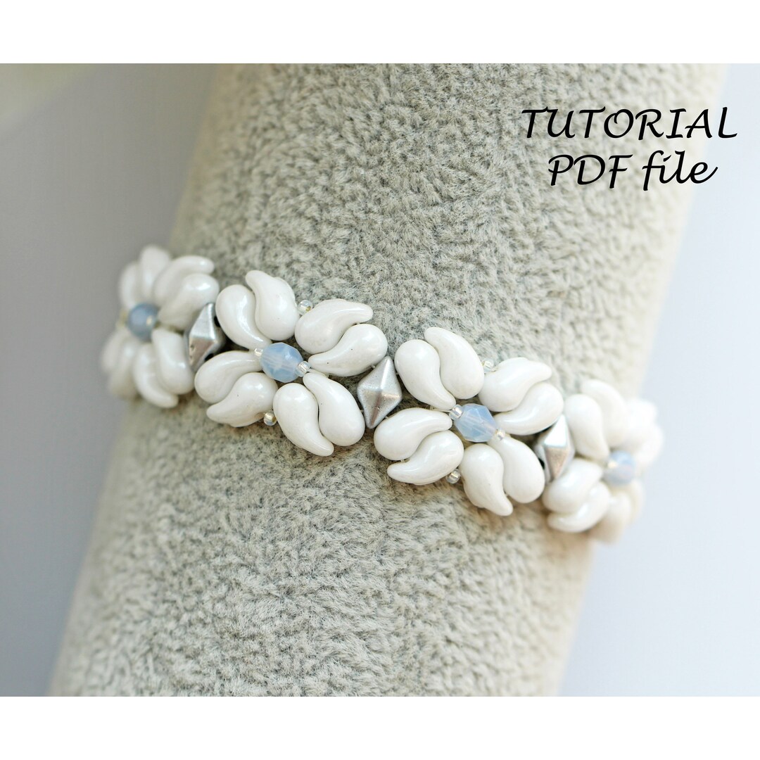 Beading Tutorial Bracelet Pattern Zoliduo Fire Polish Diamonduo Beads Step-by-step Jewelry ...