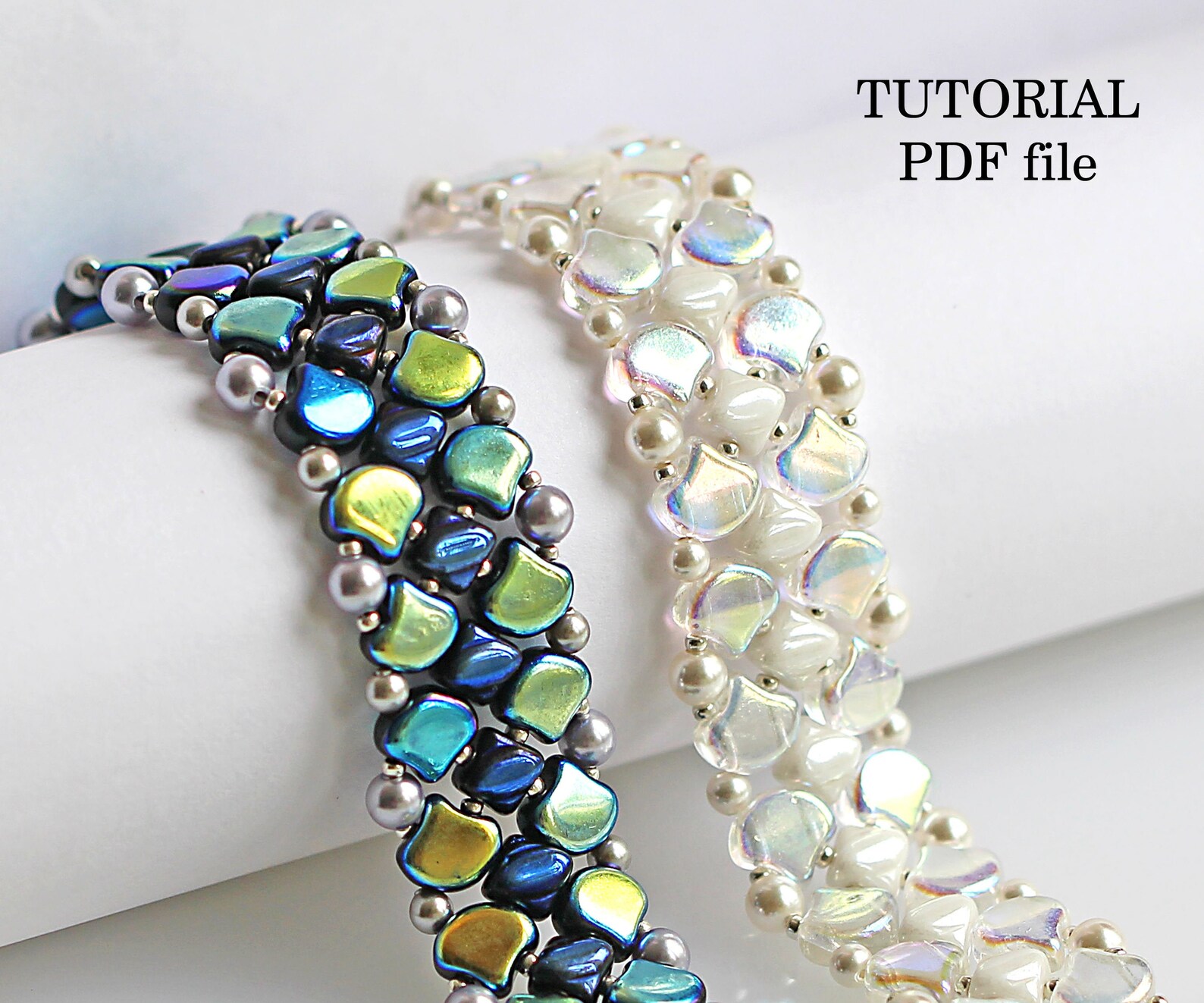 Beading tutorial bracelet Ginko bead pattern Bead tutorial | Etsy