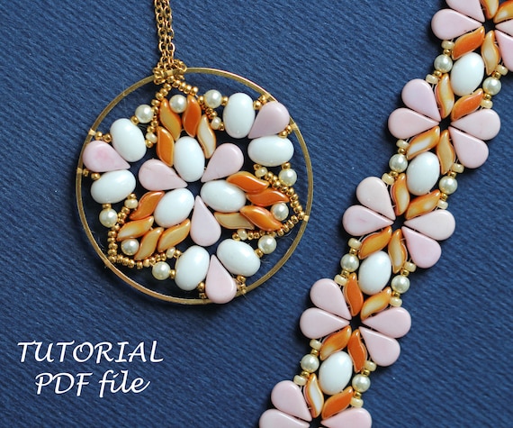 Beading tutorial jewelry Beadweaving pattern | Etsy