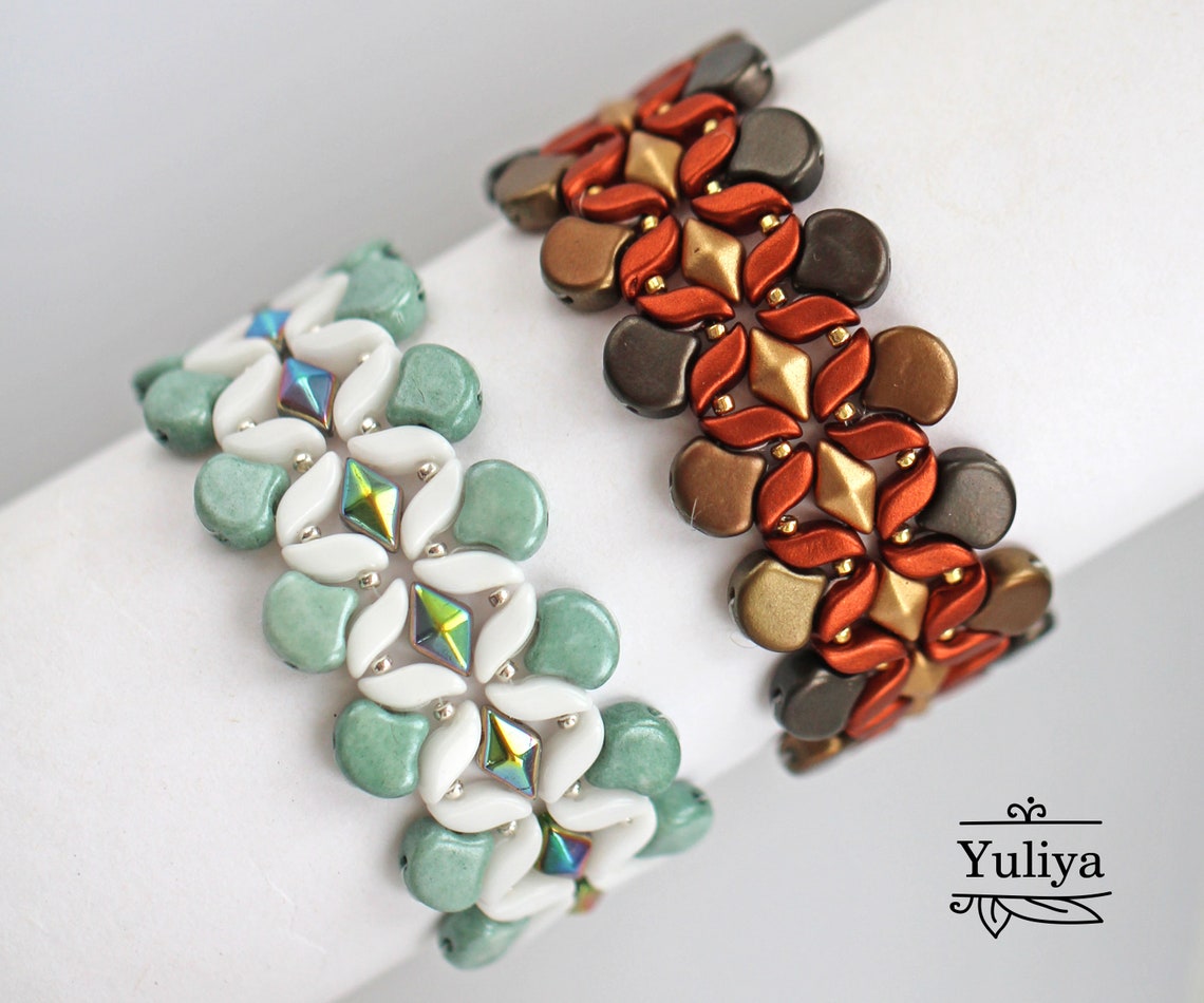 Beaded Bracelet Tutorial Bead Pattern Beaded Tutorial | Etsy