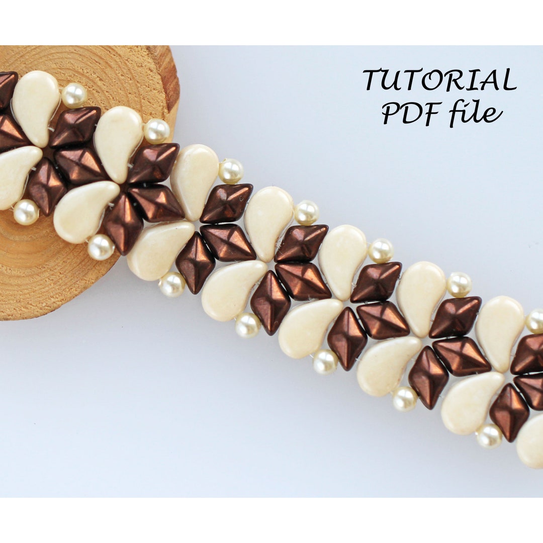 Tutorial Bead Bracelet, Paisley, Diamonduo Pattern, Beading Pattern ...