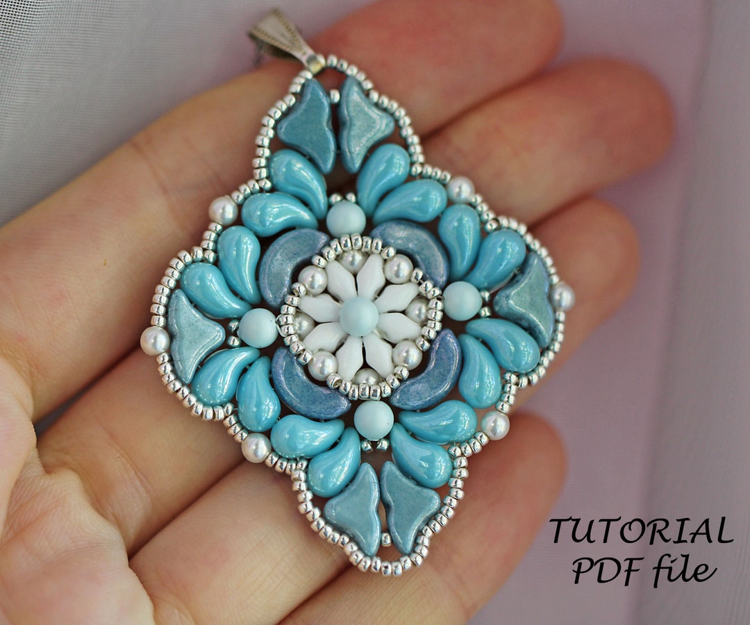 Beading Tutorial & Pattern Bead Pendant Tutorial Bead - Etsy