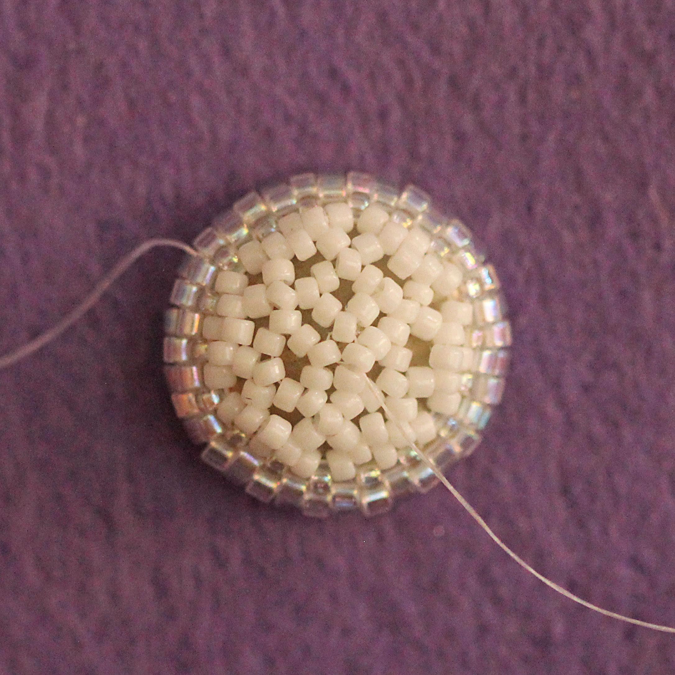 Beaded Rivoli Pendant Tutorial Beading Instructions Ginko - Etsy