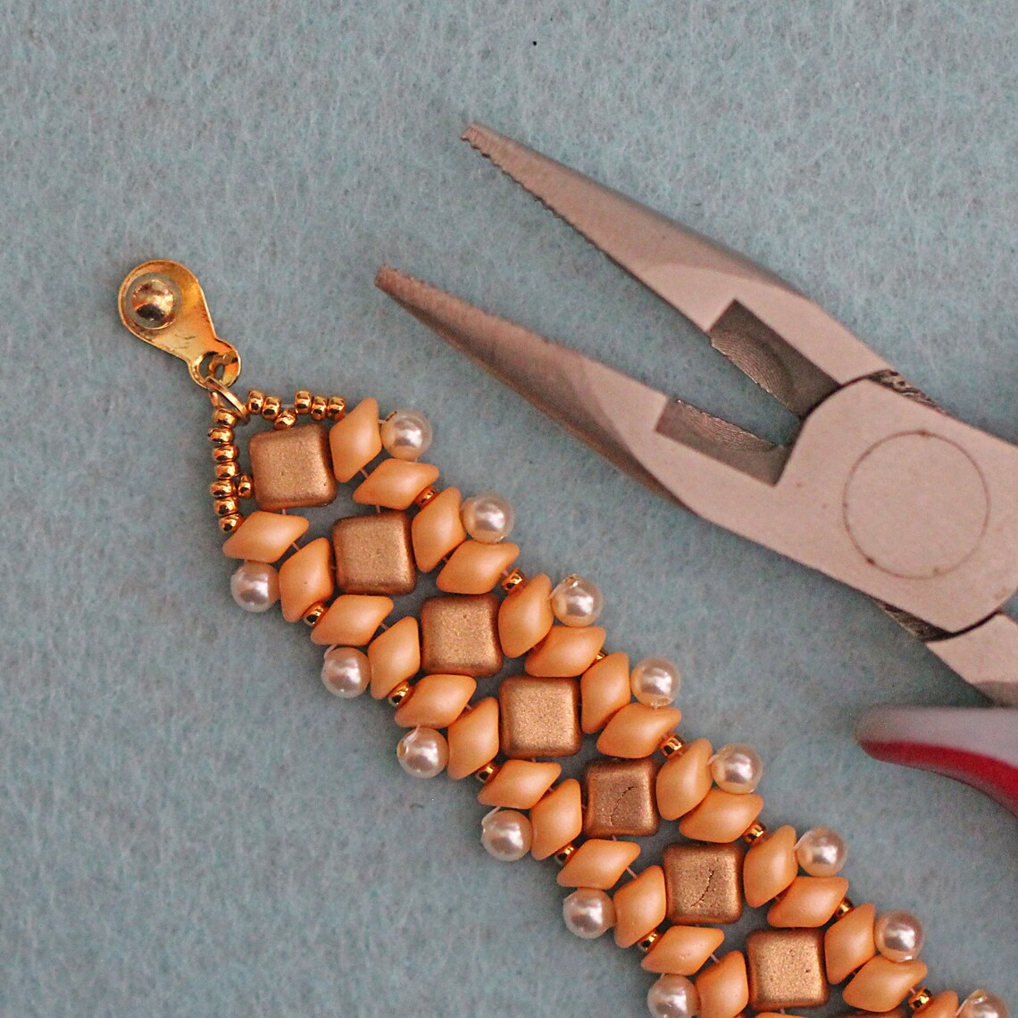 Simple Bead Pattern Easy Beading Tutorial Fast Beaded - Etsy