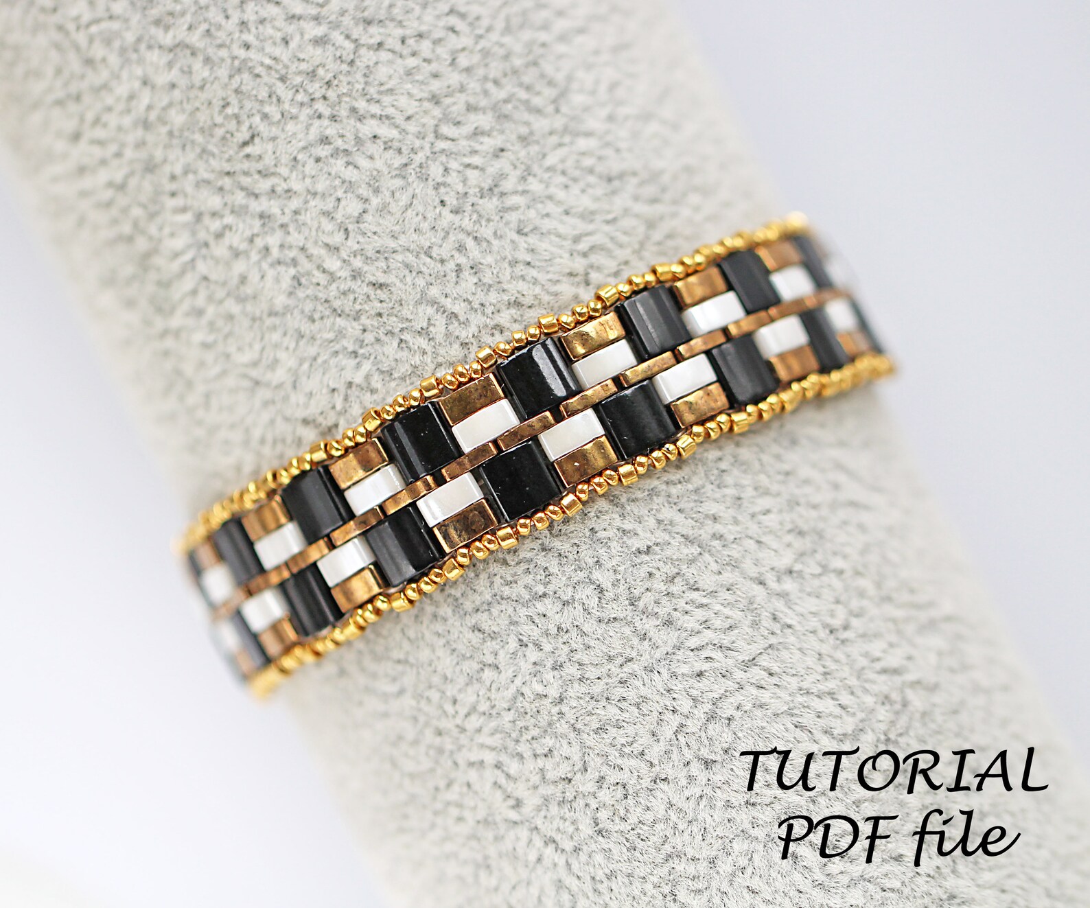 Beading Tutorial Bracelet Tila Bead Pattern Beaded Tutorial - Etsy