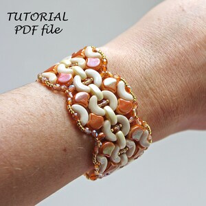 Pattern Beaded Bracelet, Beading Pattern, Czech Bead Pattern, Bead ...