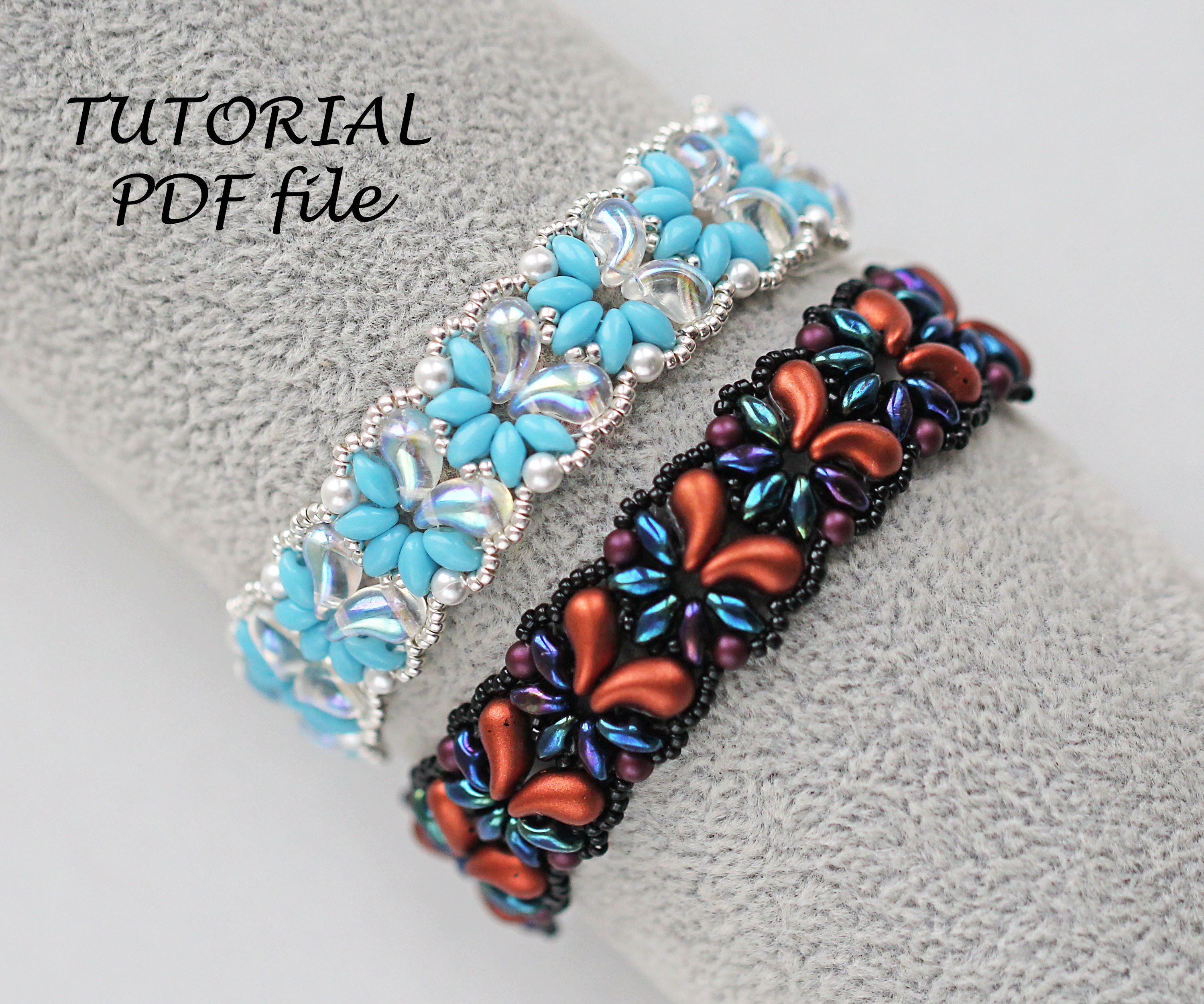 Beading Tutorial Beaded Bracelet Pattern Jewelry Tutorial - Etsy