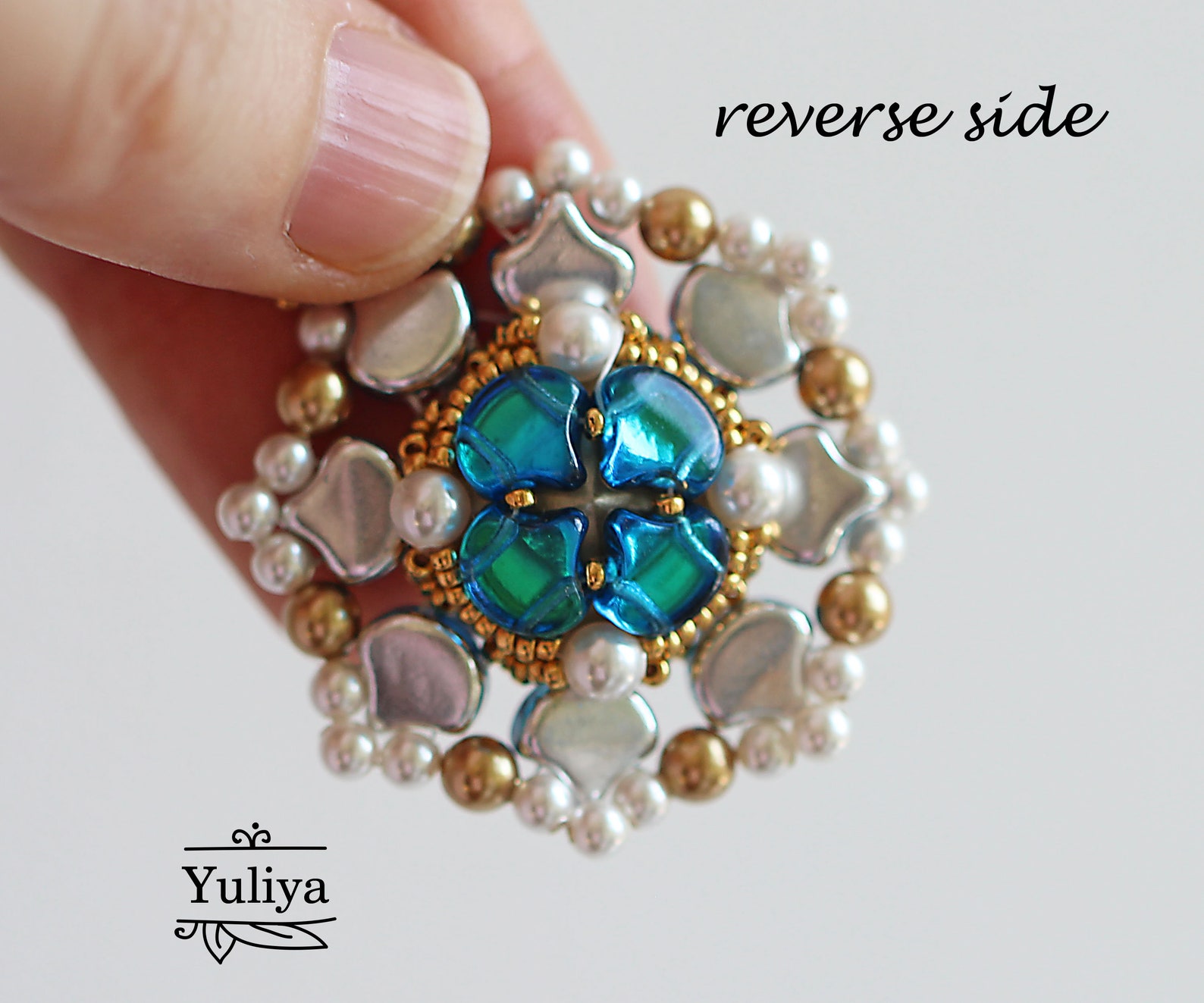 Beaded Pendant Tutorial Beading Tutorial & Pattern Pendant - Etsy