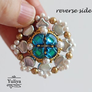 Beaded Pendant Tutorial, Beading Tutorial & Pattern Pendant, Beadwork Tutorial rivoli 16 Mm ...