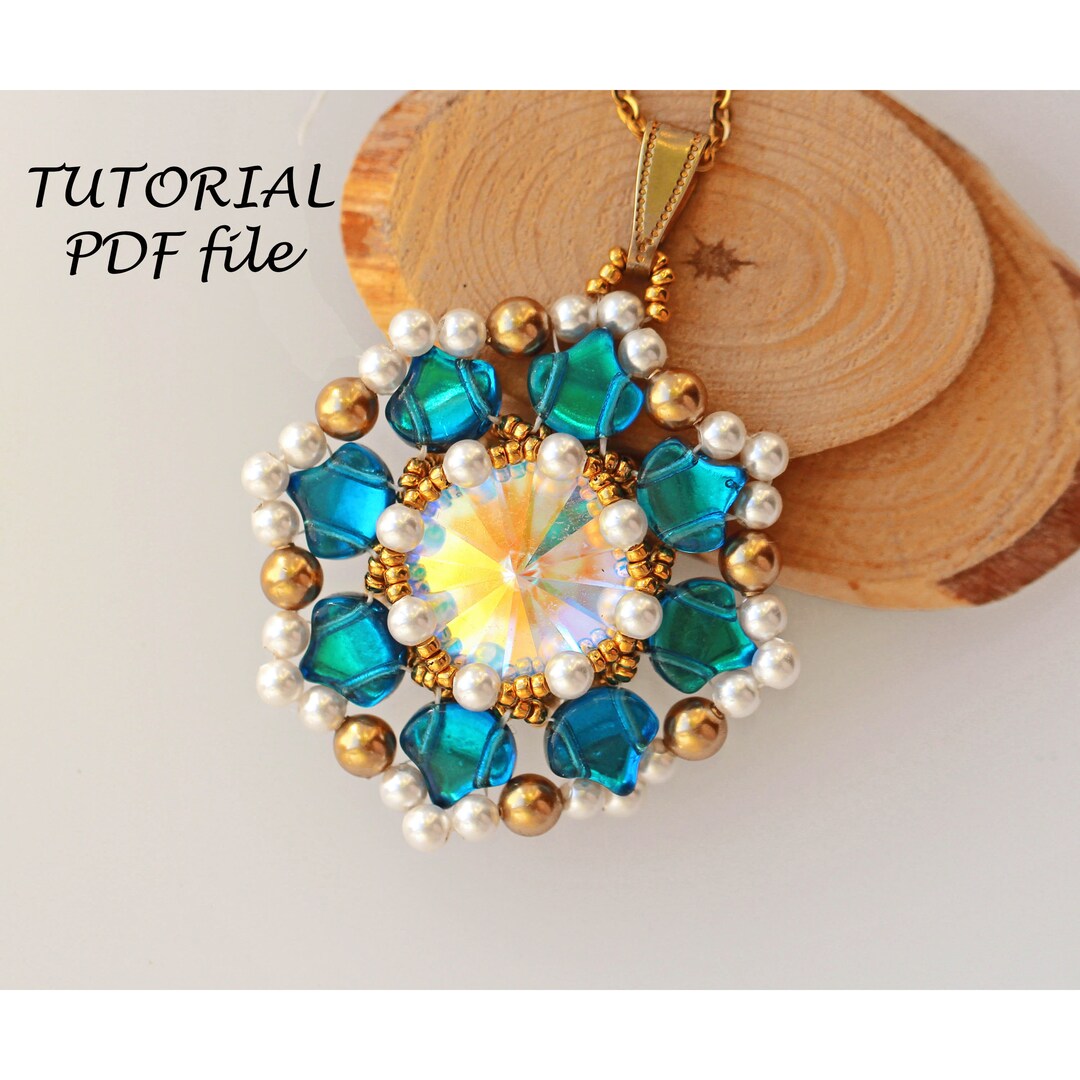 Beaded Pendant Tutorial, Beading Tutorial & Pattern Pendant, Beadwork ...