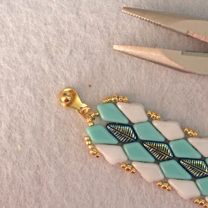 Beaded Bracelet Tutorial Simple Bead Pattern Czech Duo Bead - Etsy