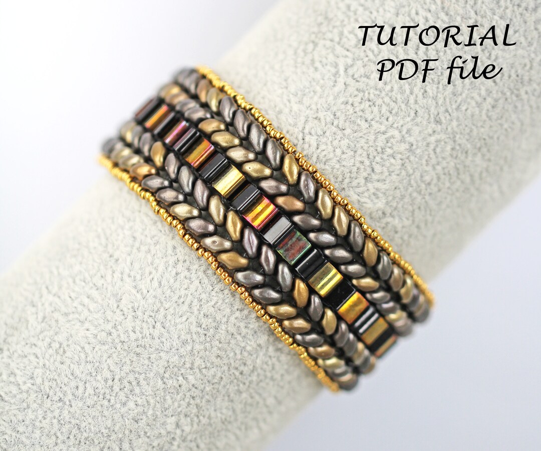 Bracelet Tutorial Superduo Bead Pattern Beading Tutorial - Etsy