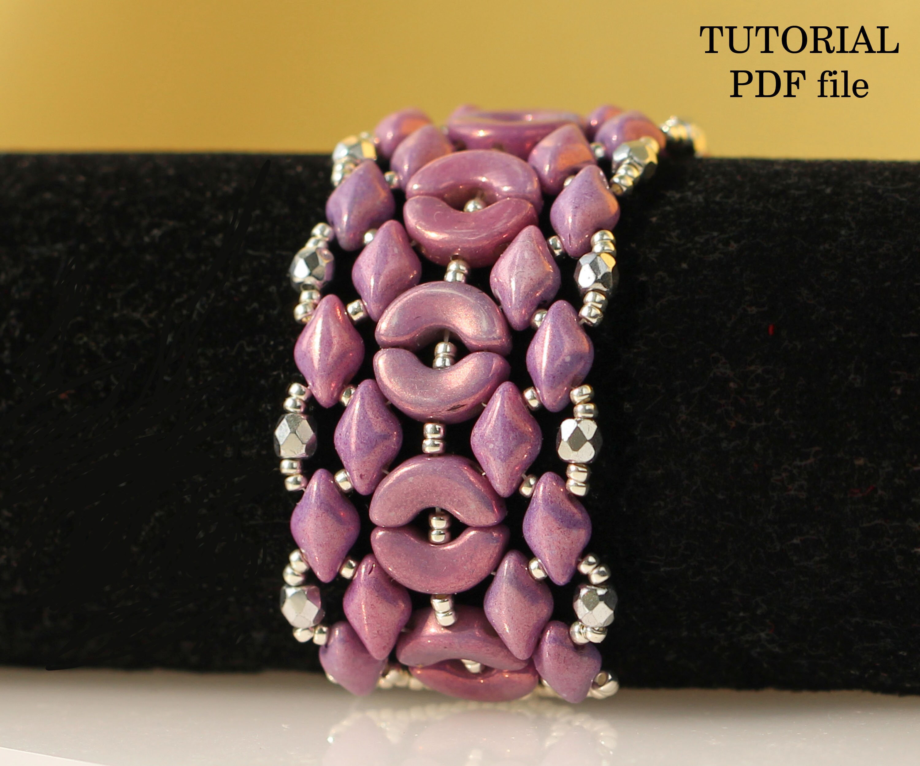 Bracelet Tutorial Beading Tutorial Bracelet Puca Bead - Etsy