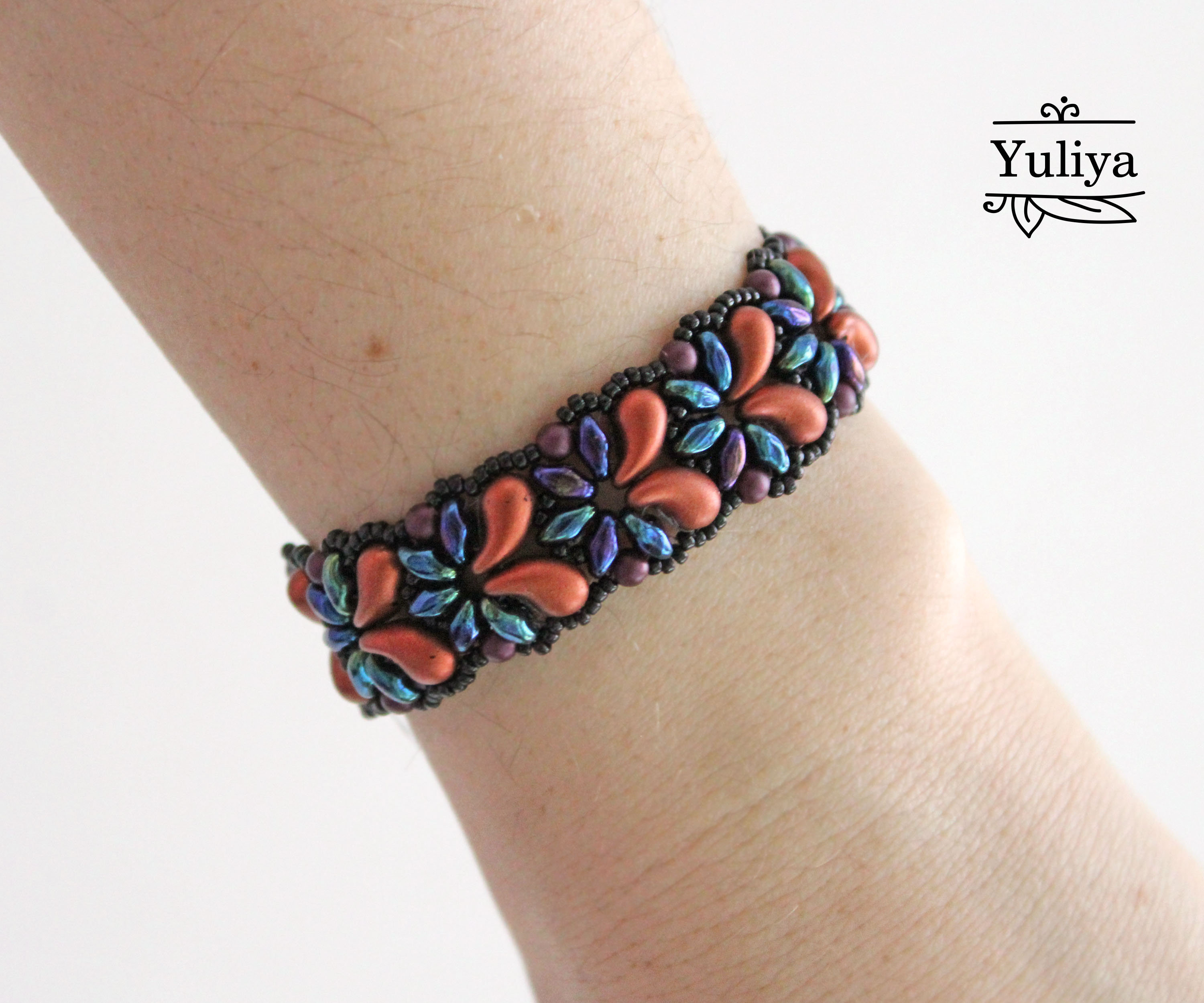 Beading Tutorial Beaded Bracelet Pattern Jewelry Tutorial - Etsy