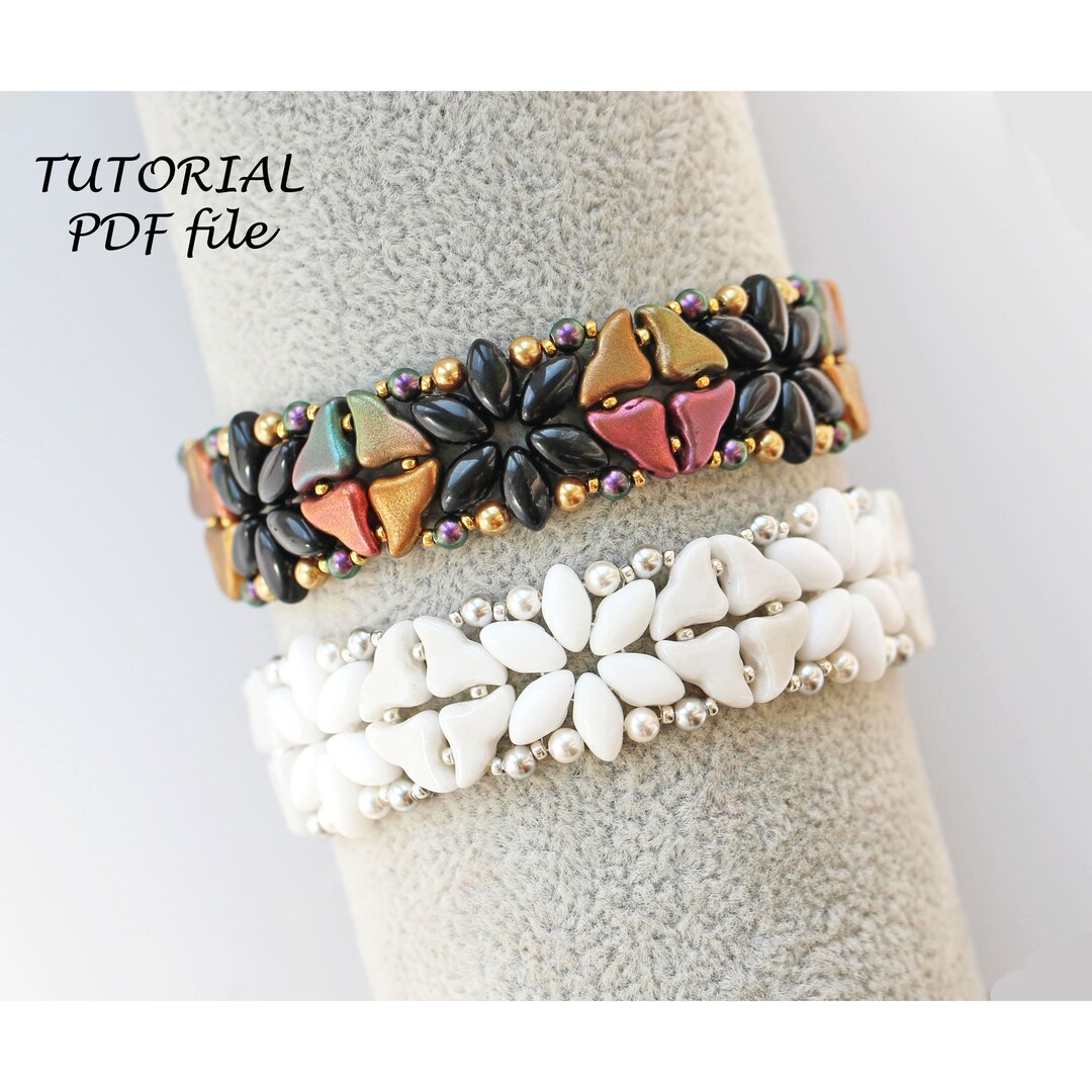 Beading Tutorial Bracelet Pattern Helios Par Puca Irisduo Beads Step-by ...