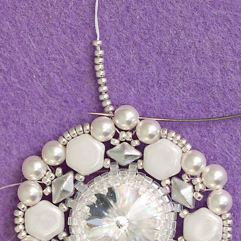 Pendant Tutorial Beading Tutorial Beaded Rivoli Pendant - Etsy