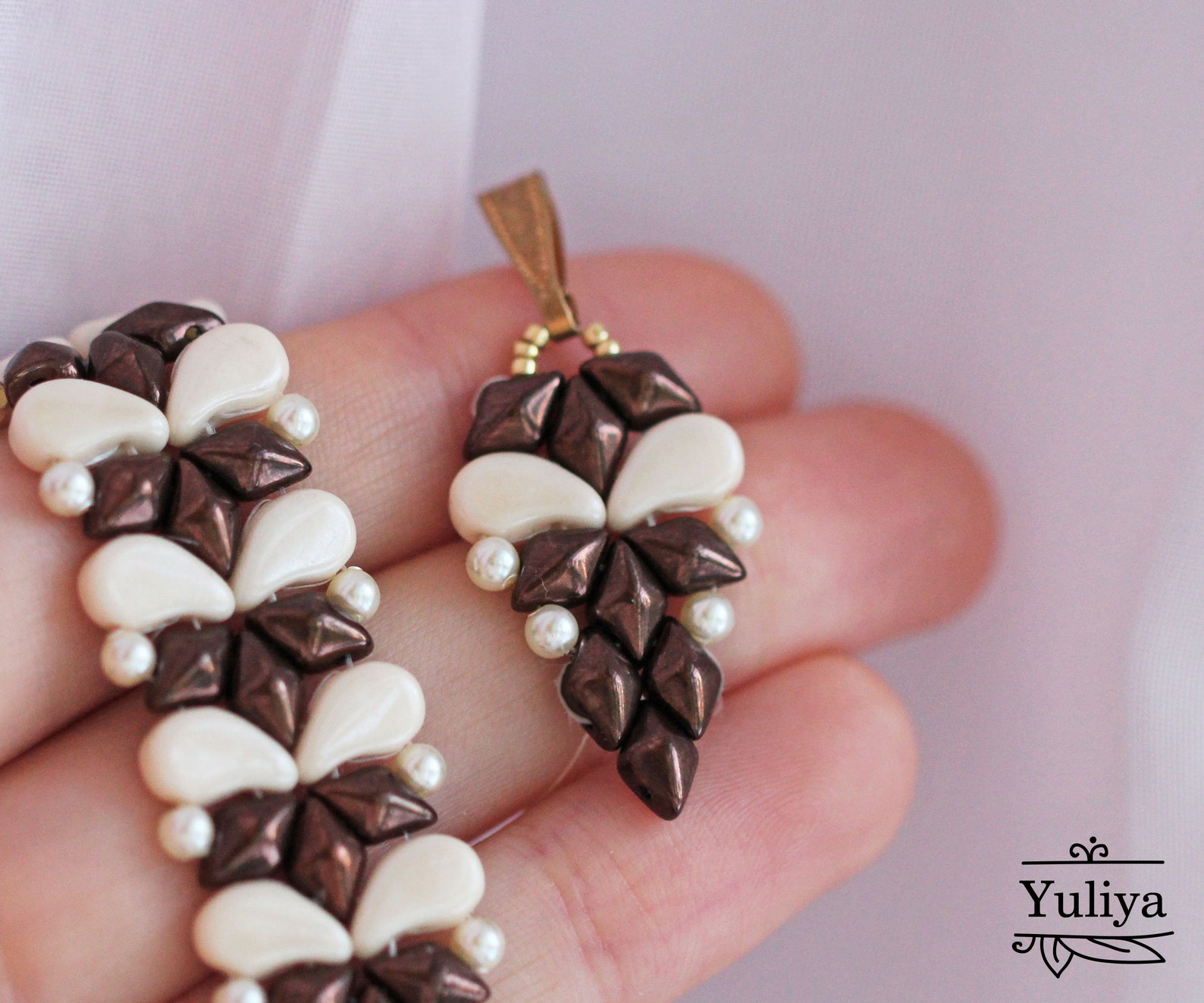 Tutorial Bead Bracelet Paisley Diamonduo Pattern Beading - Etsy