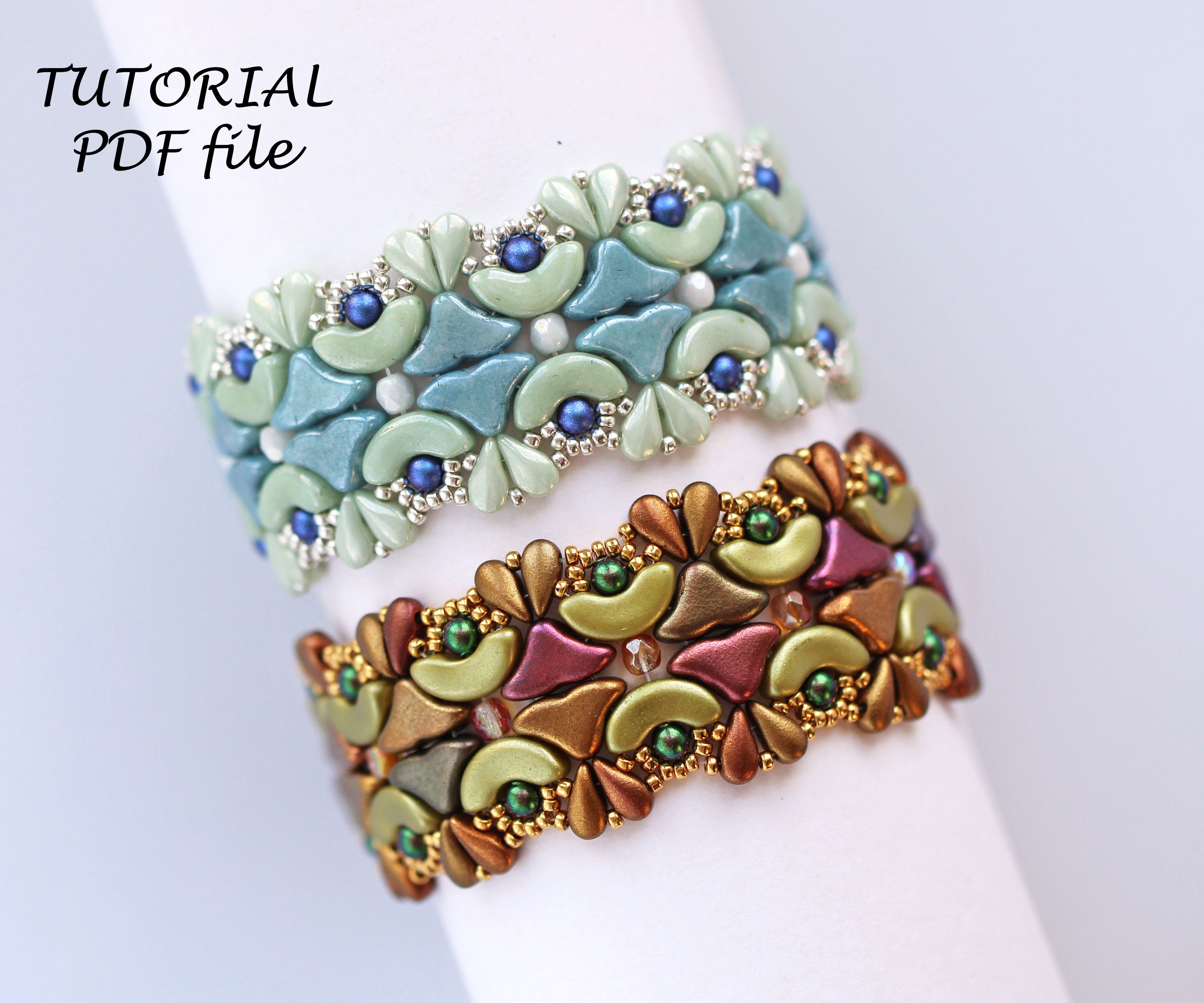 Beaded Bracelet Pattern Beadwork Tutorial Helios Arcos Par Puca Dropduo ...