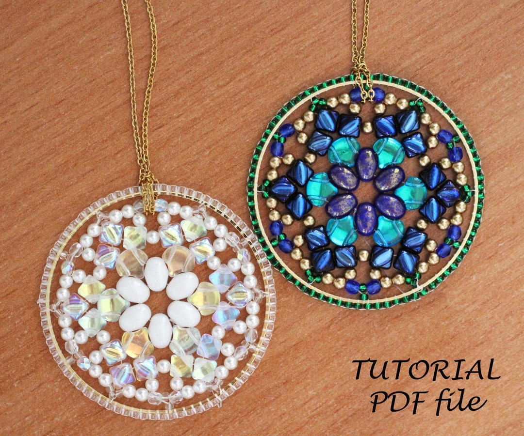 Pendant Tutorial Beading Tutorial Bead Mandala Pattern - Etsy