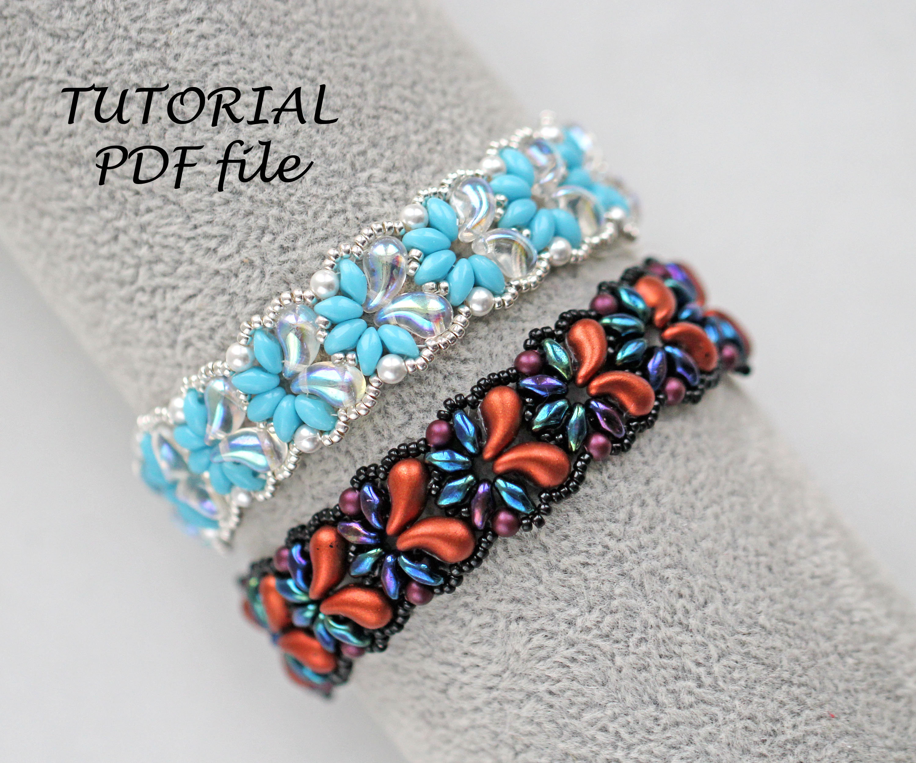 Beading Tutorial Beaded Bracelet Pattern Jewelry Tutorial - Etsy