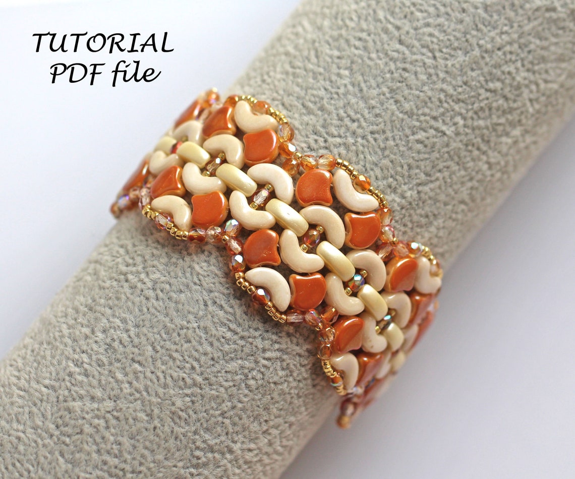 Pattern Beaded Bracelet Beading Pattern Czech Bead Pattern - Etsy