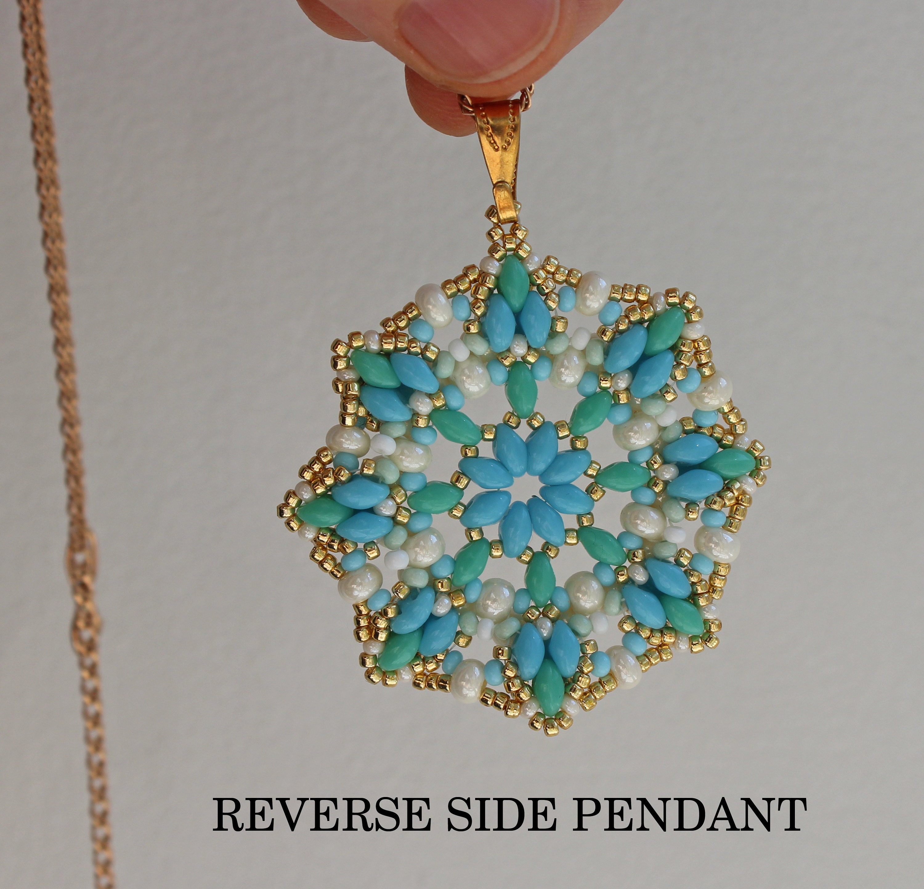 Beaded pendant tutorial Bead pendant tutorial Bead woven | Etsy