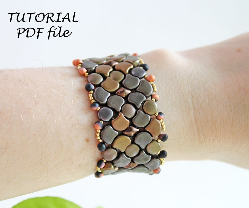 Bracelet Tutorial Bead Weaving Pattern Ginko Discduo Diamonduo Miyuki ...