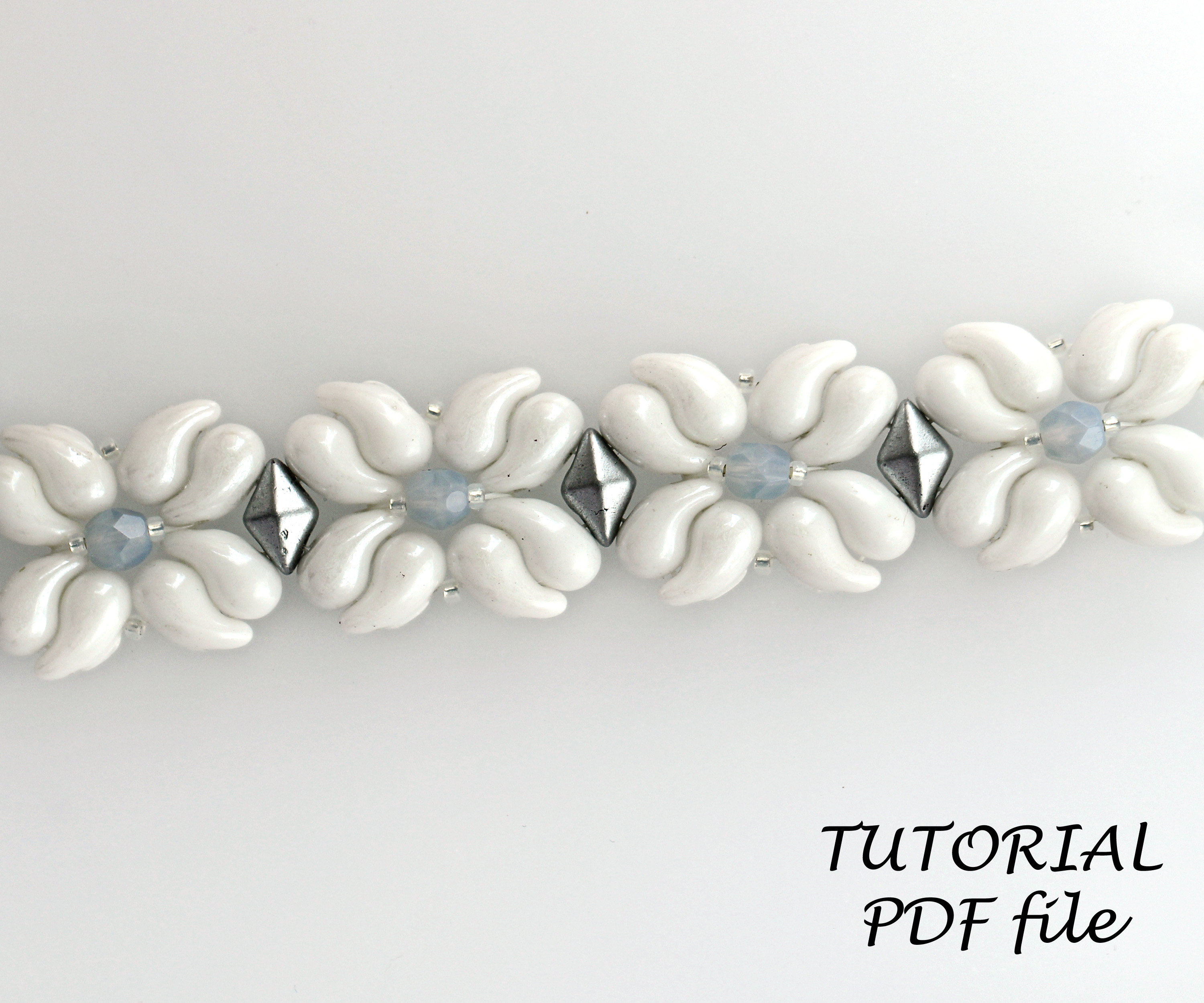 Beading Tutorial Bracelet Pattern Zoliduo Fire Polish Diamonduo Beads ...