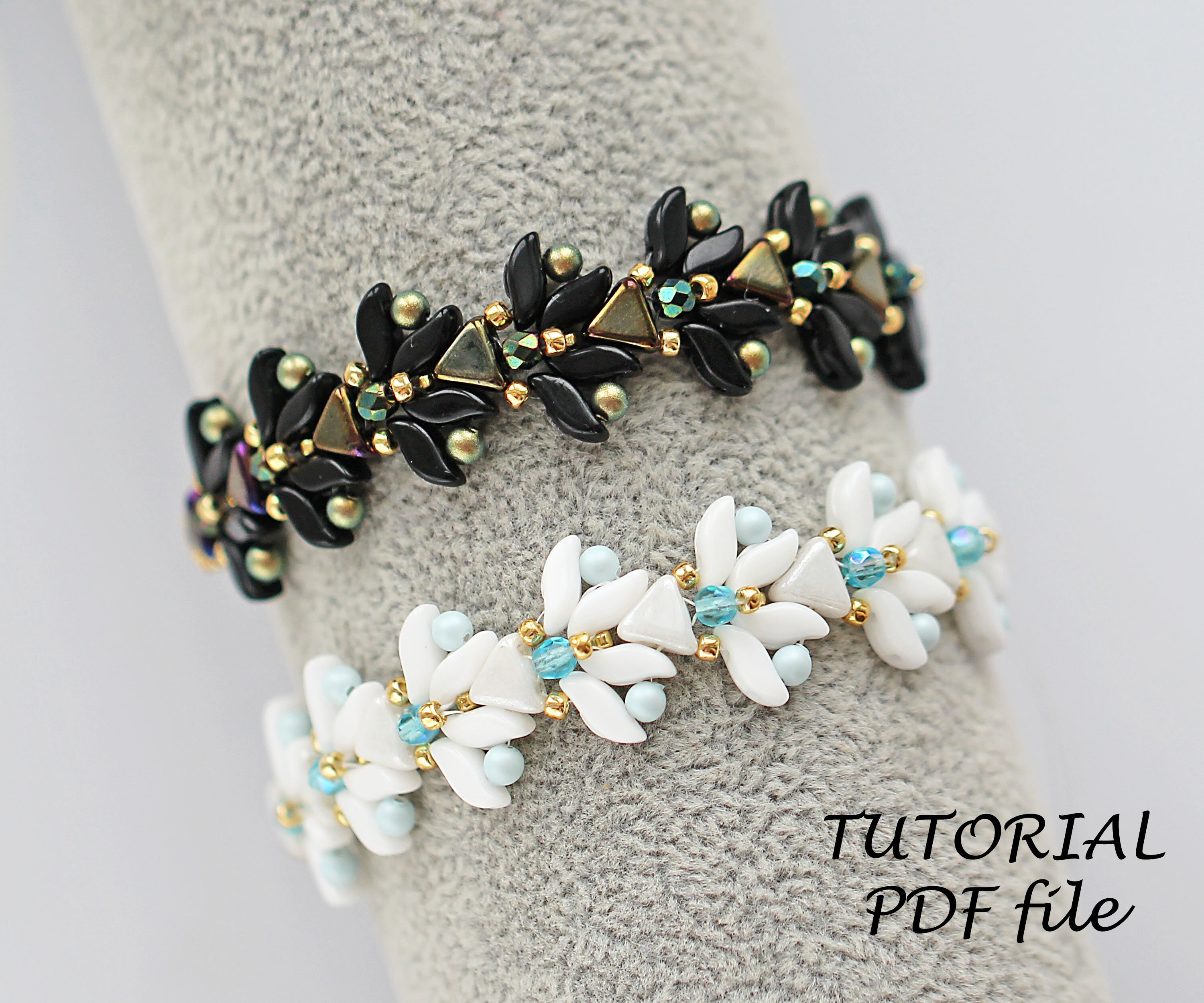 Beading Tutorial Bracelet Pattern Beaded Bracelet Tutorial | Etsy