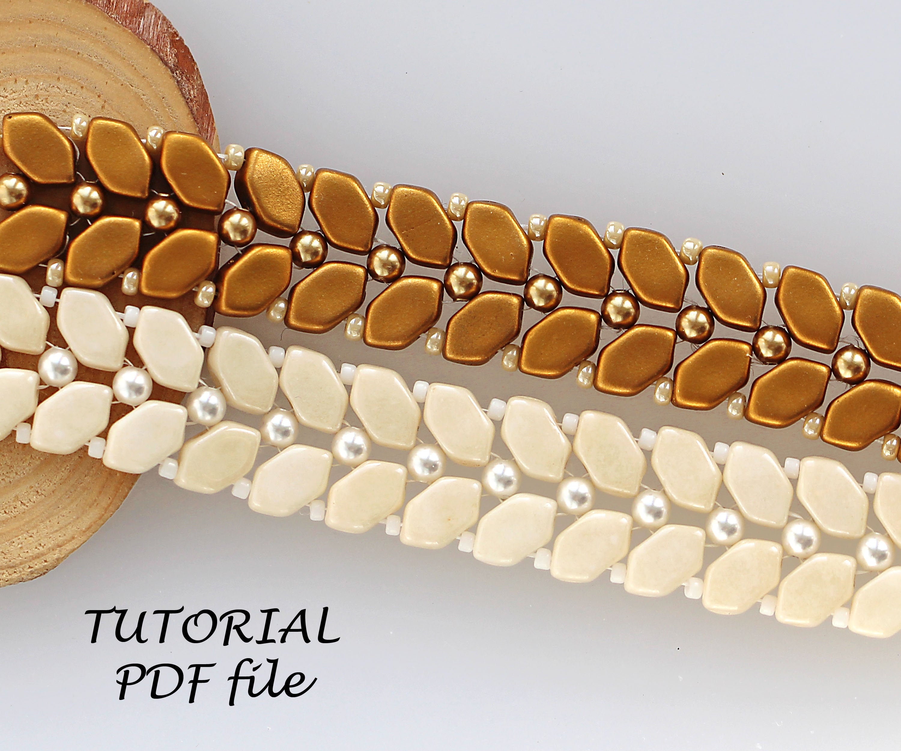 Beaded Chain Pattern Beaded Bracelet Tutorial Beading - Etsy