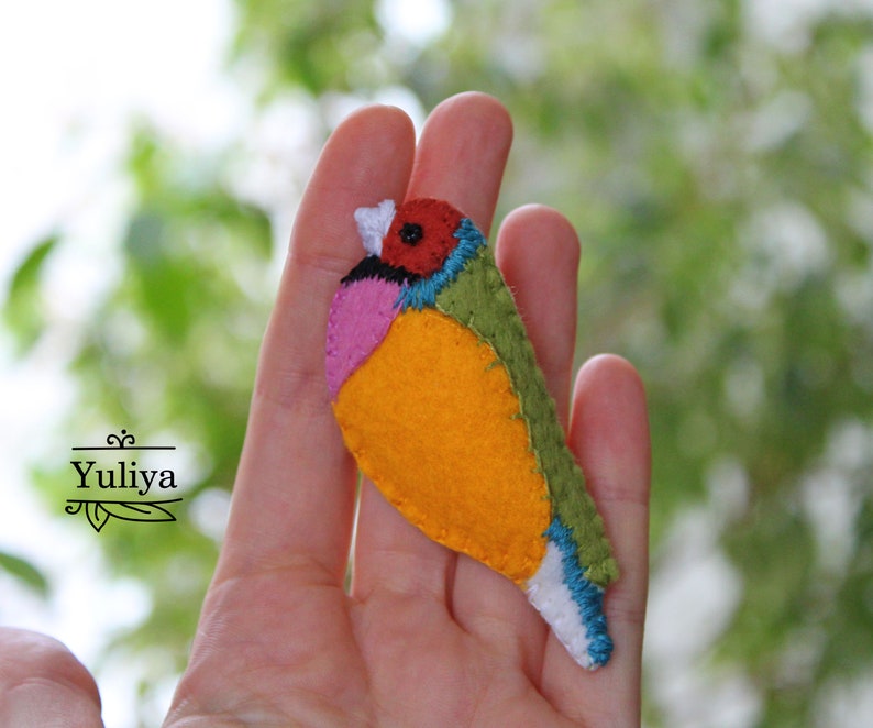 Felt Brooch Pattern Felt Sewing Pattern Bird Tutorial - Etsy