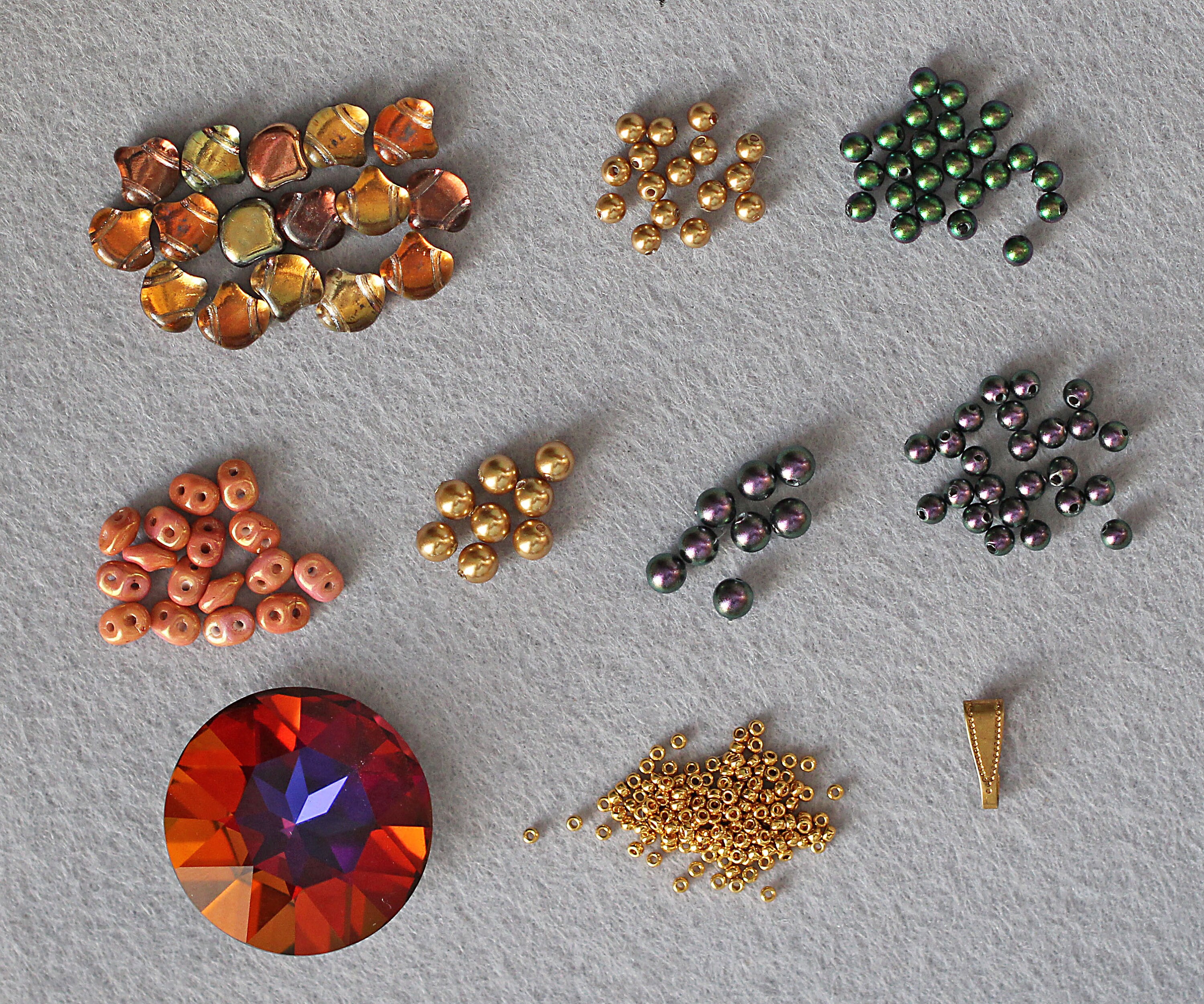 Beaded pendant pattern Beadwork tutorial Bead rivoli | Etsy