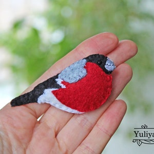 Brooch Tutorial, Felt Sewing Pattern, Felt Brooch Pattern, Bird ...