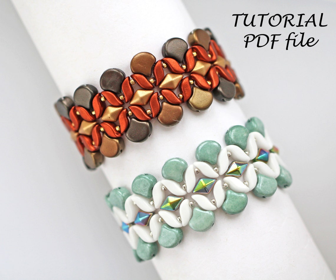 Beaded Bracelet Tutorial Bead Pattern Beaded Tutorial | Etsy