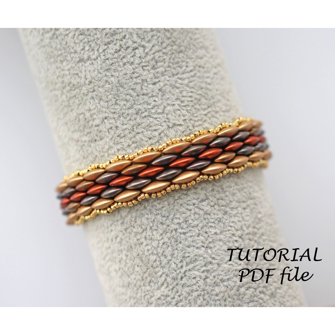 Beaded Bracelet Pattern, Beading Pattern, Bracelet Tutorial, Pdf Bead ...