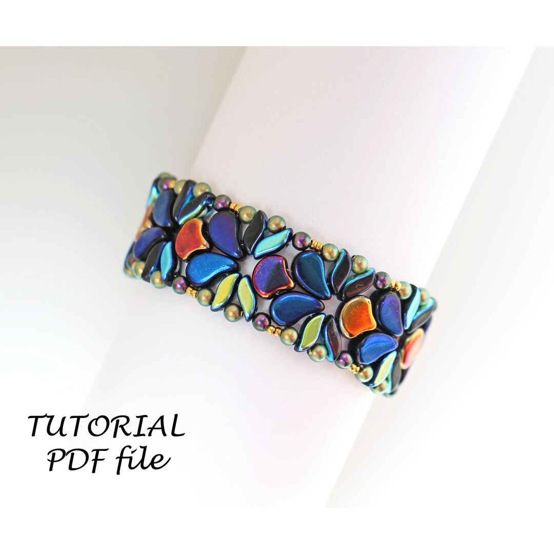 Beading Tutorial, Beaded Bracelet Pattern, Beaded Jewelry Tutorial ...