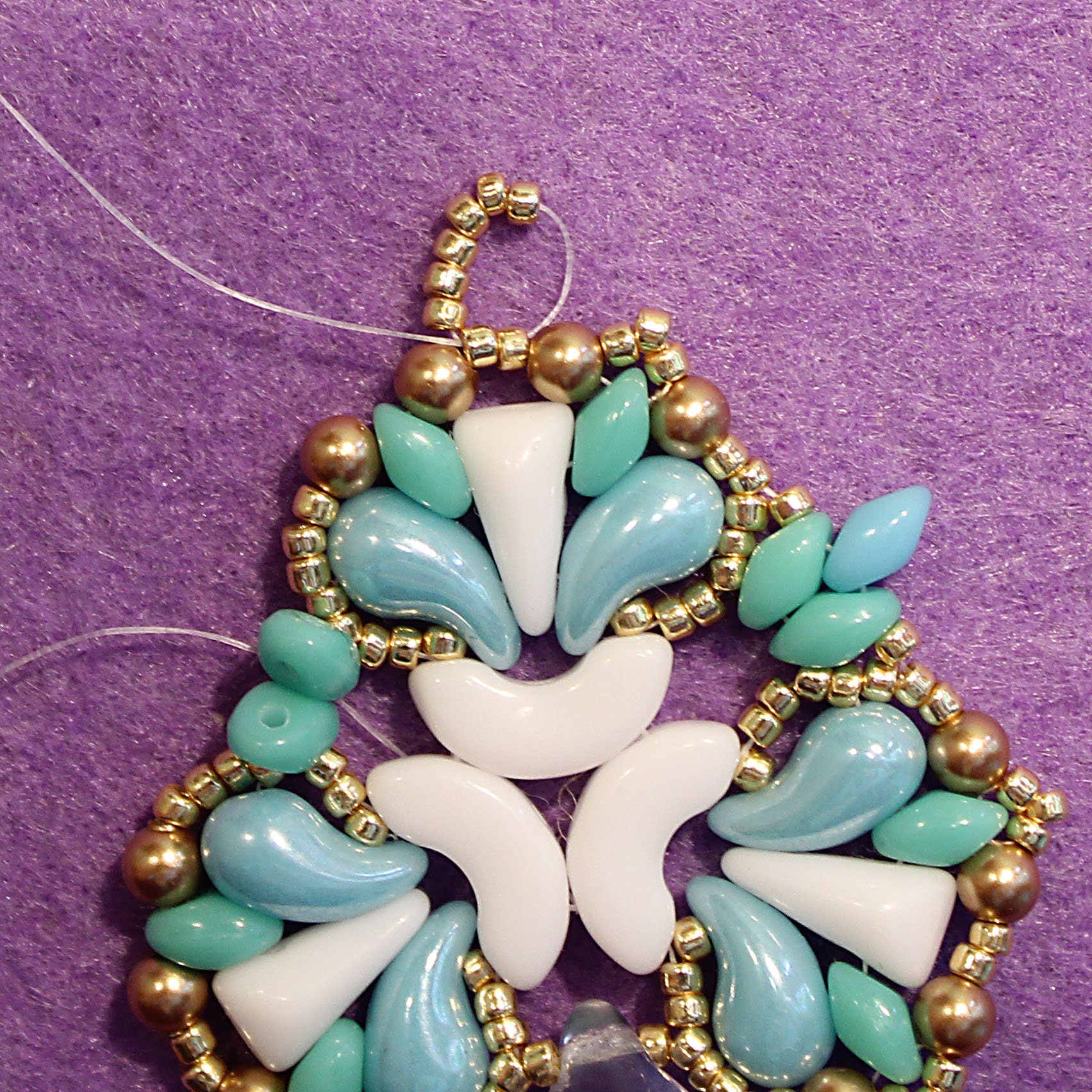 Beading pattern Beading tutorial Earring pattern Earring | Etsy