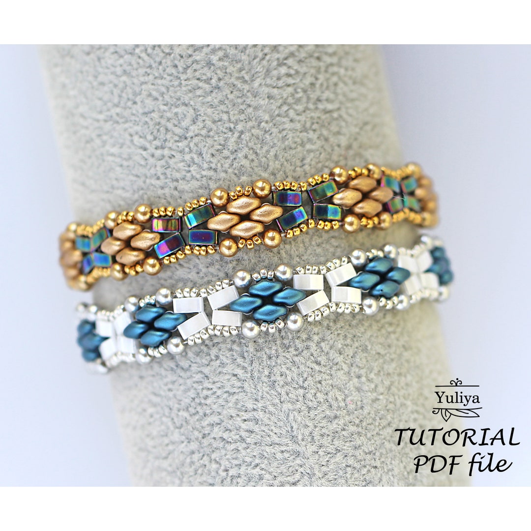 Beading Tutorial Bracelet, Superduo Tutorial, Beading Pattern Bracelet ...
